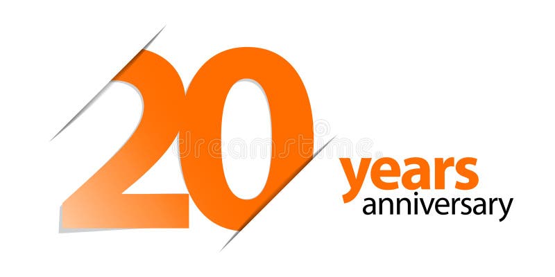 20 Years Anniversary Vector Icon, Logo. Graphic Design Element with ...