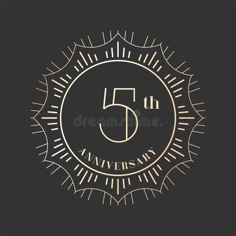 5 Years Anniversary Vector Icon, Logo Stock Vector - Illustration of ...