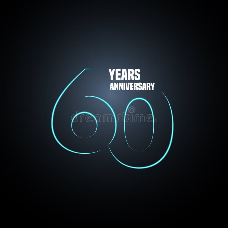 60 Years Anniversary Vector Logo, Icon. Graphic Design Element with ...