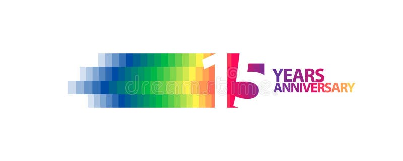 15 Years Anniversary Vector Logo, Icon. Graphic Design Element Stock ...