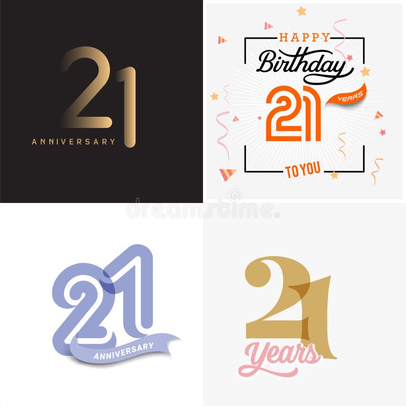 21st Birthday Logo Stock Illustrations – 490 21st Birthday Logo Stock ...