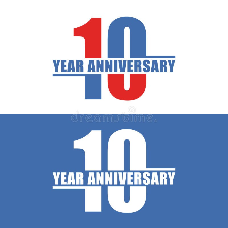 10 Years Anniversary Vector Template Design Illustration Stock Vector ...