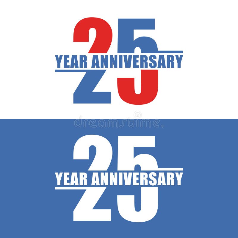 25 Years Anniversary Vector Template Design Illustration Stock Vector ...