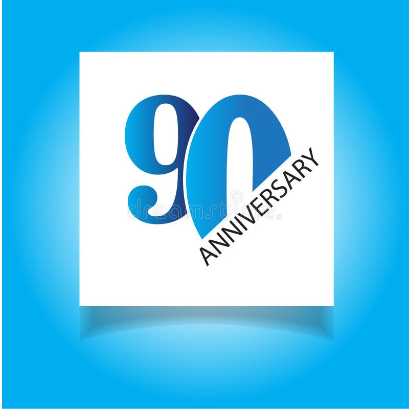 90 Years Annyversary Celebration - VECTOR ILLUSTRATION Stock Vector ...
