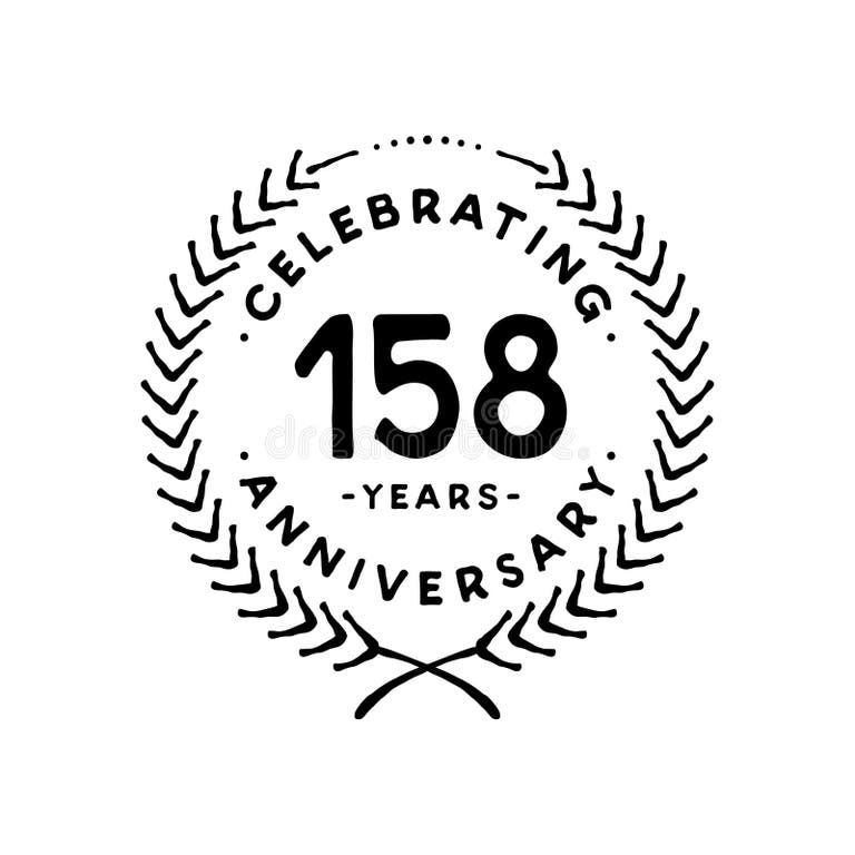 158 Years Design Template. 158th Vector and Illustration Stock Vector ...