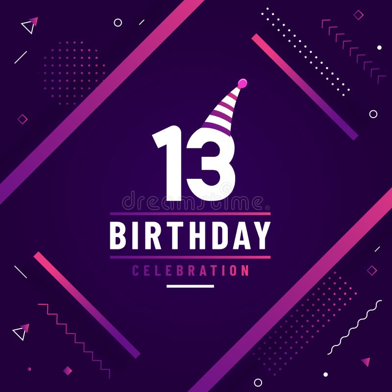 Happy Birthday Card 13th Stock Illustrations – 360 Happy Birthday Card ...