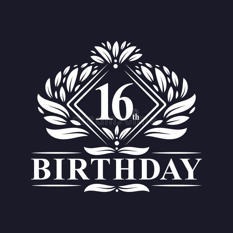 16 Years Birthday Logo, Luxury 16th Birthday Celebration Stock Vector ...