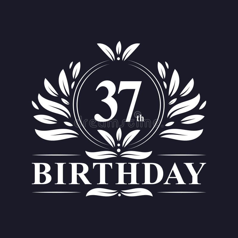 37th Birthday Logo, 37 Years Birthday Celebration Stock Vector ...