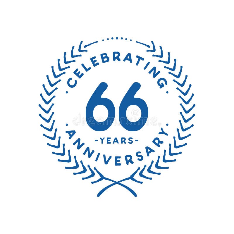 66 Years Design Template. 66th Vector and Illustration Stock Vector ...