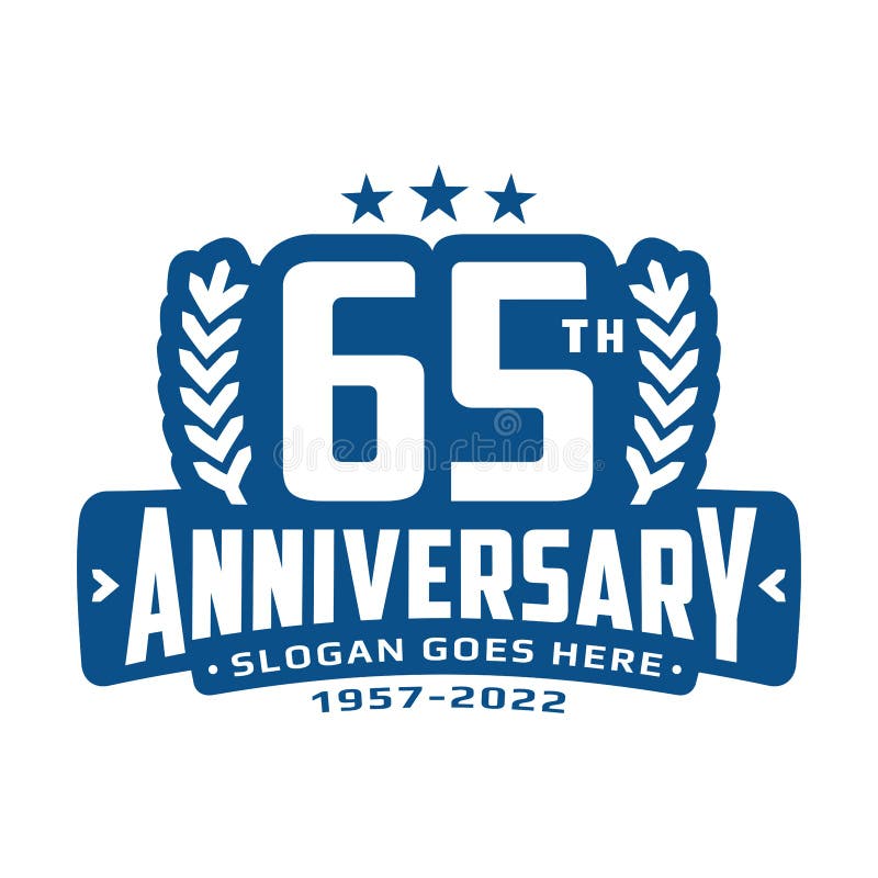 65 Years Anniversary Logo Design Template. 65th Anniversary Celebration ...