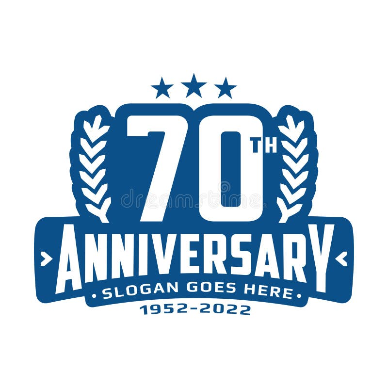 70 Years Anniversary Logo Design Template. 70th Anniversary Celebration ...
