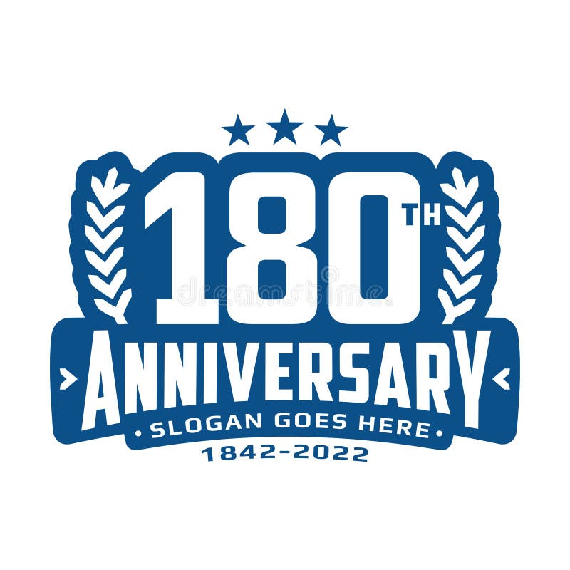 180 Years Anniversary Logo Design Template. 180th Anniversary ...