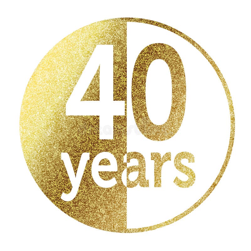 40 years stock vector. Illustration of modern, gold, years - 86228986