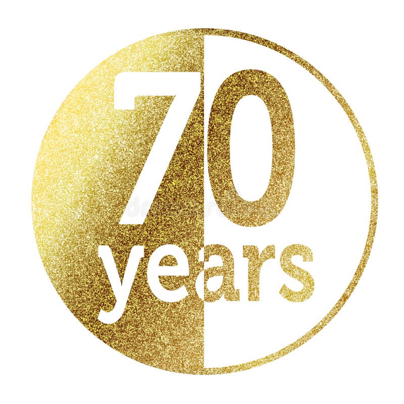 70 years stock vector. Illustration of gold, number, anniversary - 86229269