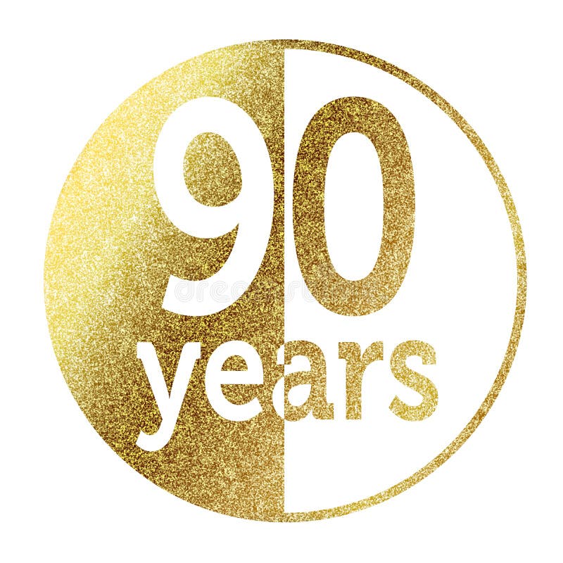 90 years old round logo. stock vector. Illustration of graph - 85746676