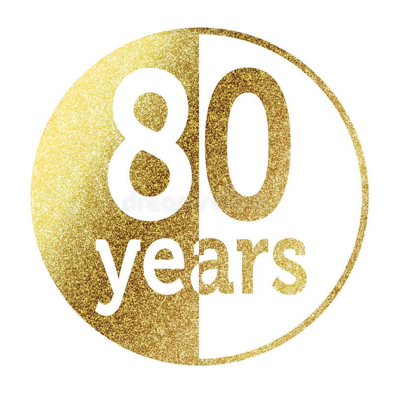 80 years stock vector. Illustration of icon, isolated - 86229474