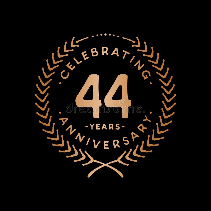 44 Years Design Template. 44th Vector and Illustration Stock Vector ...