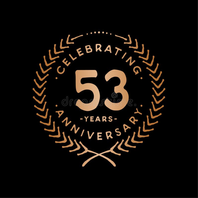 53 Years Design Template. 53rd Vector and Illustration Stock Vector ...