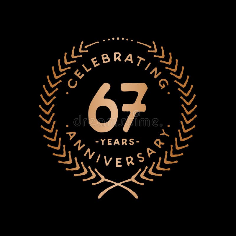 67 Years Design Template. 67th Vector and Illustration Stock Vector ...