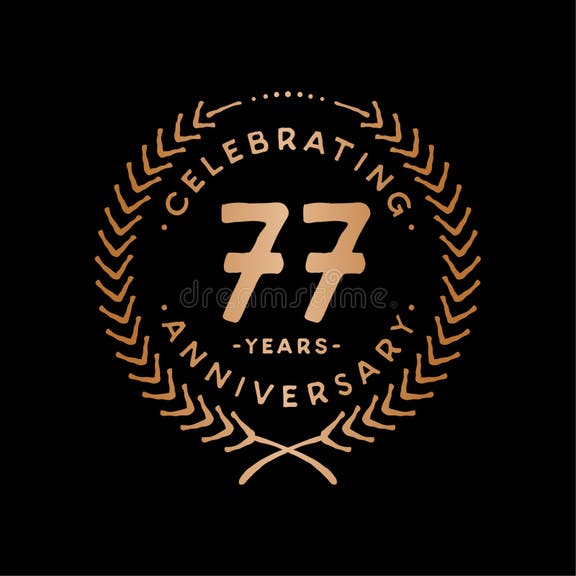 77 Years Design Template. 77th Vector and Illustration Stock Vector ...