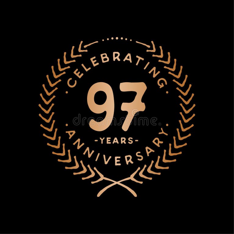97 Years Design Template. 97th Vector and Illustration Stock Vector ...