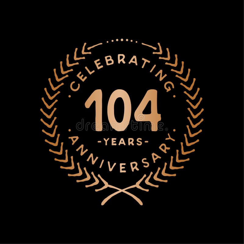 104 Years Design Template. 104th Vector and Illustration Stock Vector ...