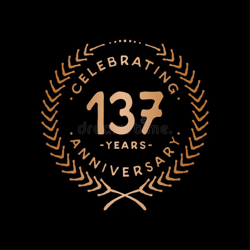 137 Years Design Template. 137th Vector and Illustration Stock Vector ...