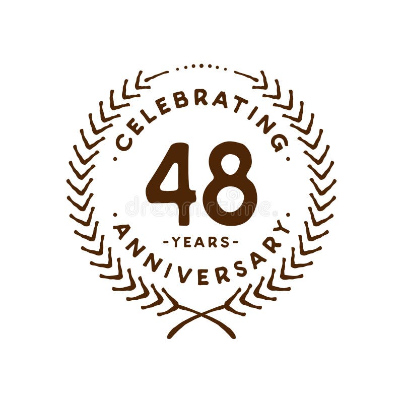 48 Years Design Template. 48th Vector and Illustration Stock Vector ...