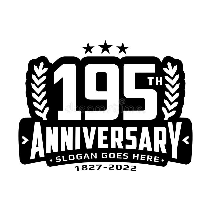 195 Years Anniversary Logo Design Template. 195th Anniversary ...