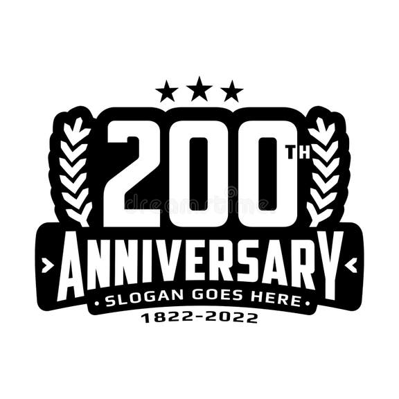 200 Years Anniversary Logo Design Template. 200th Anniversary ...