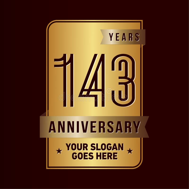 143 Years Celebrating Anniversary Design Template. 143rd Logo. Vector ...