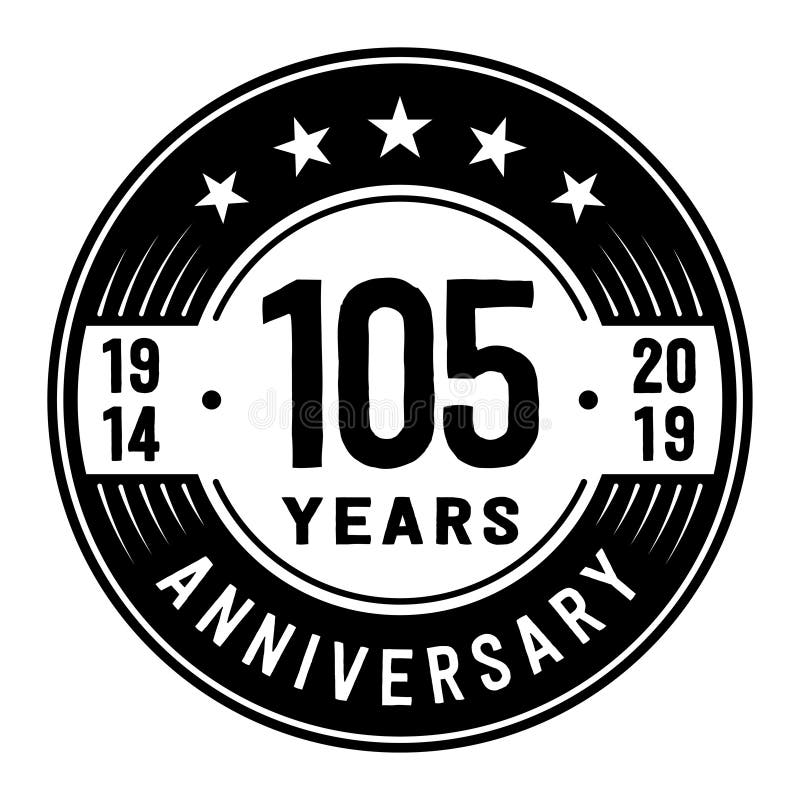 105 Years Celebrating Anniversary Design Template. 105th Anniversary ...