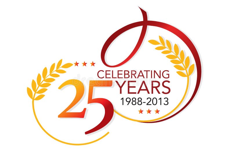 25 Years Celebrating Anniversary Logo Stock Illustration - Illustration ...