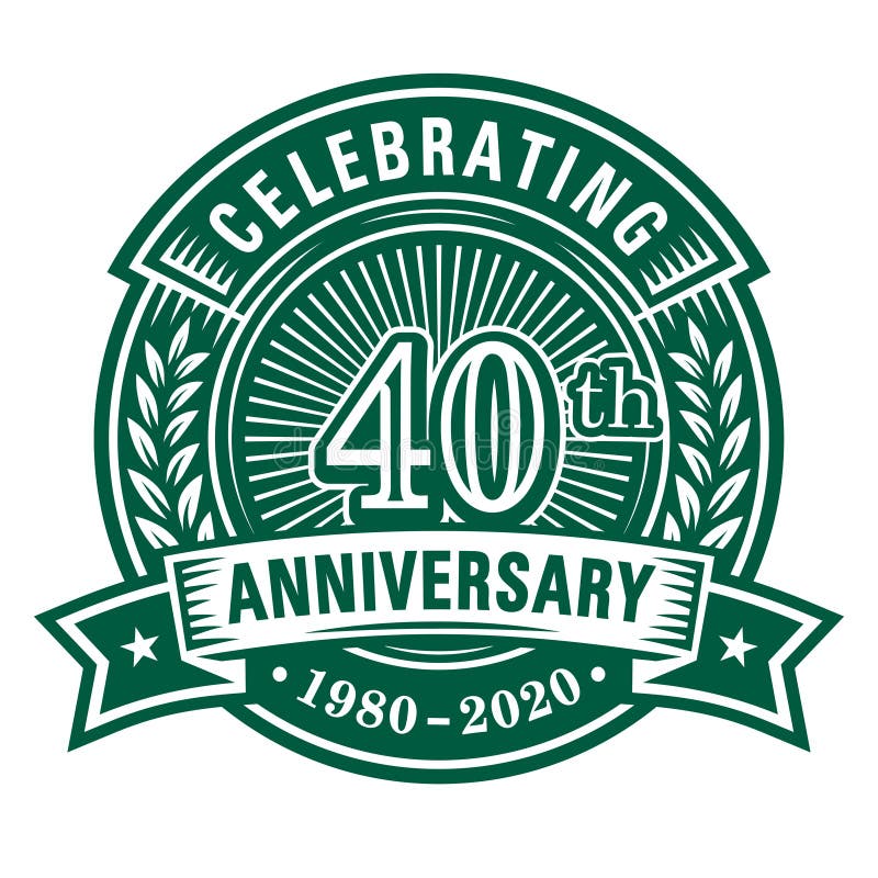 40 Years of Celebrations Design Template. 40th Logo. Vector and ...