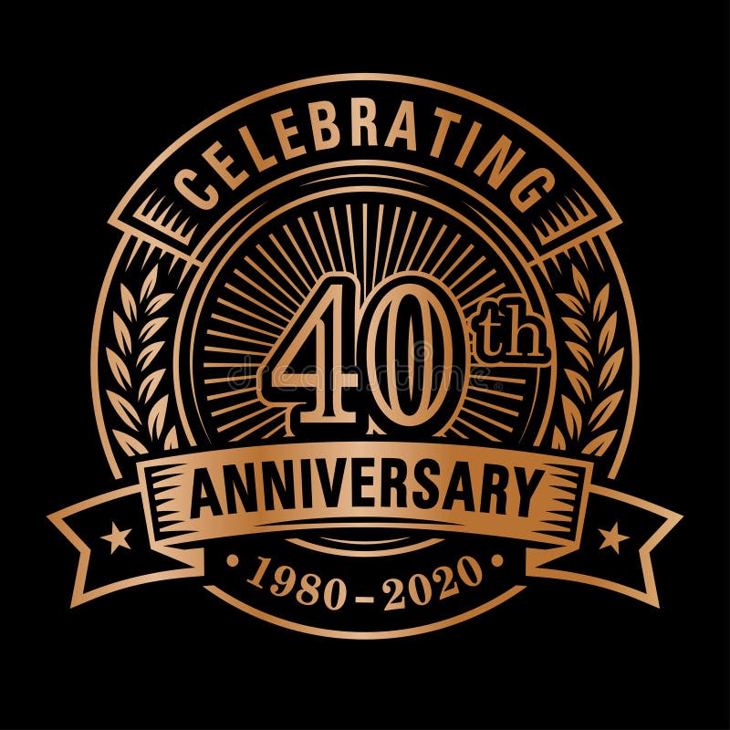 40 Years of Celebrations Design Template. 40th Logo. Vector and ...