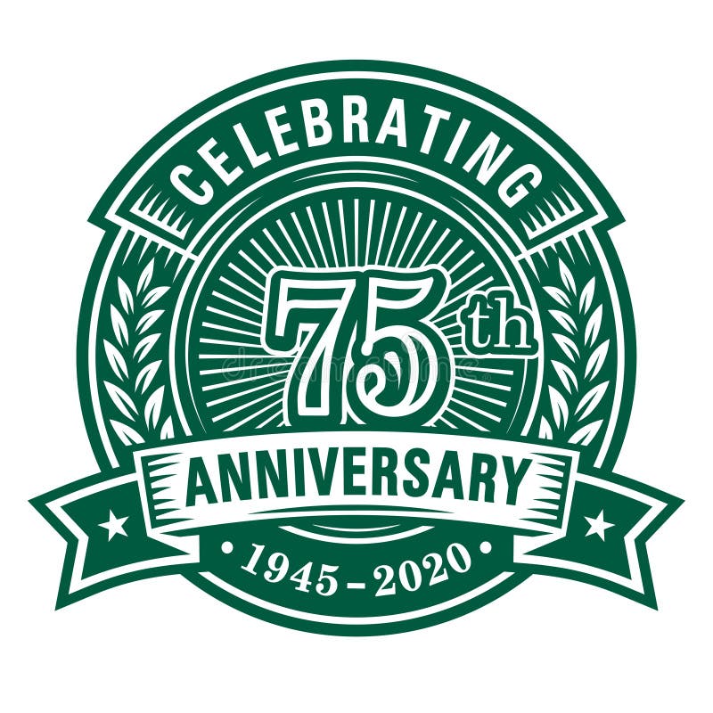 75 Years of Celebrations Design Template. 75th Logo. Vector and ...