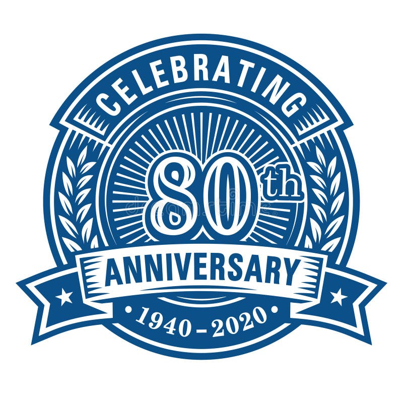 80 Years of Celebrations Design Template. 80th Logo. Vector and ...