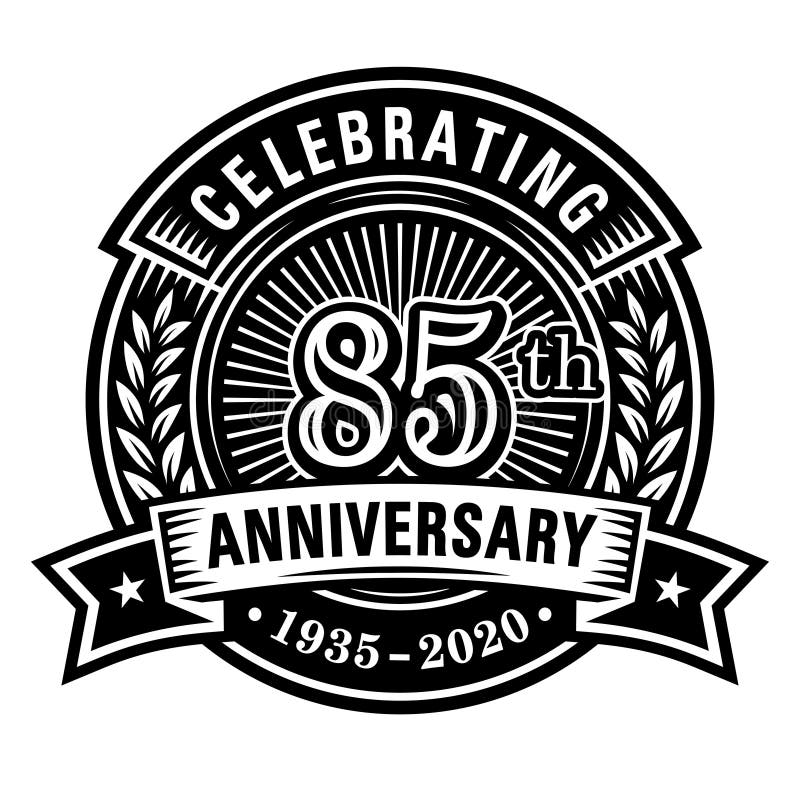 85 Years of Celebrations Design Template. 85th Logo. Vector and ...