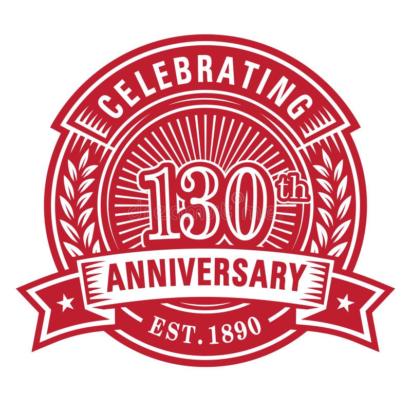130 Years of Celebrations Design Template. 130th Logo. Vector and ...