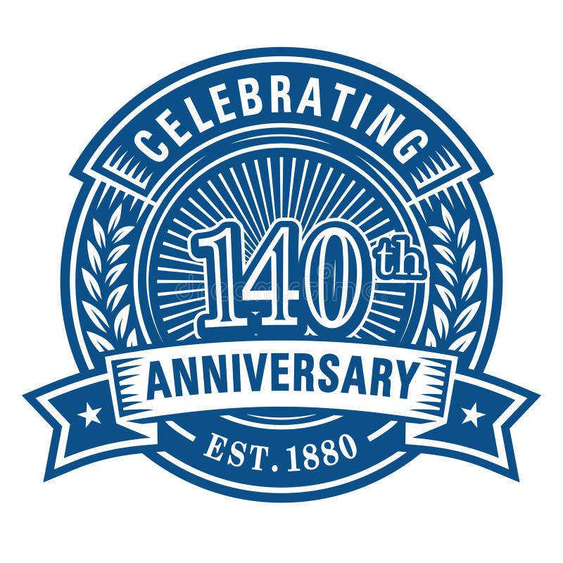 140 Years of Celebrations Design Template. 140th Logo. Vector and ...