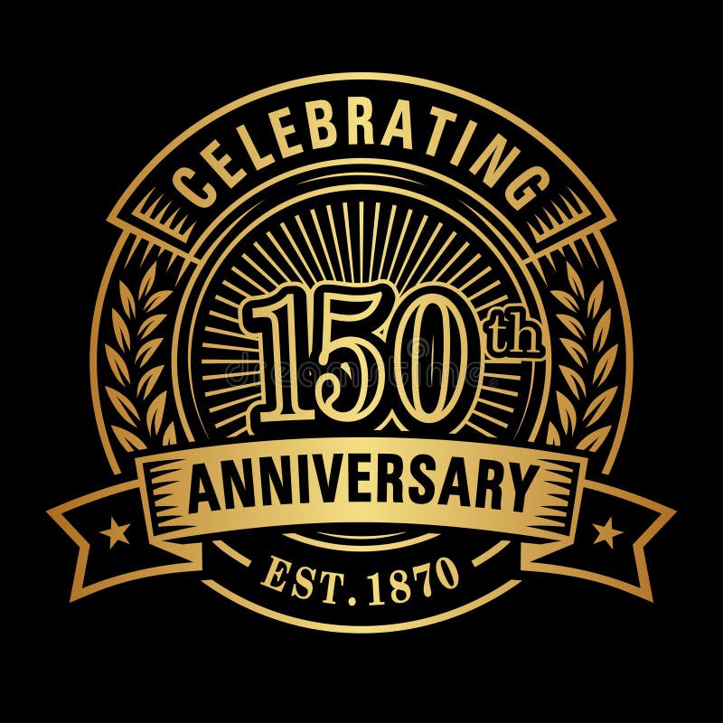 150 Years of Celebrations Design Template. 150th Logo. Vector and ...
