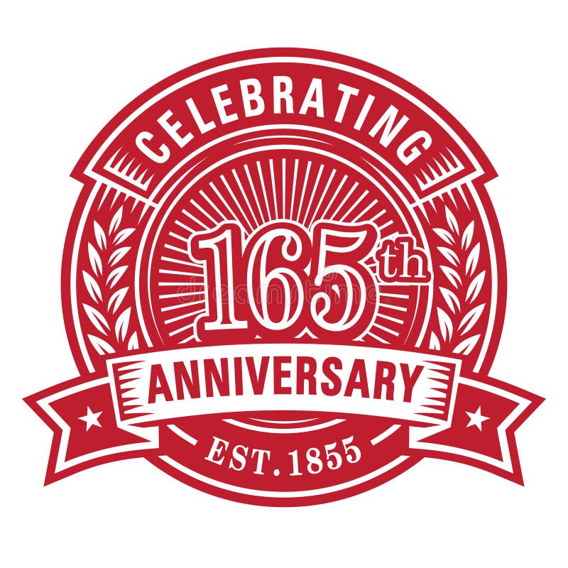 165 Years of Celebrations Design Template. 165th Logo. Vector and ...