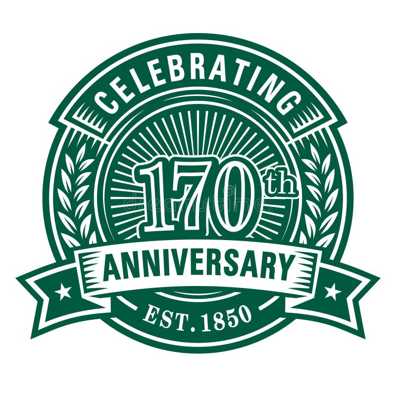 170 Years of Celebrations Design Template. 170th Logo. Vector and ...