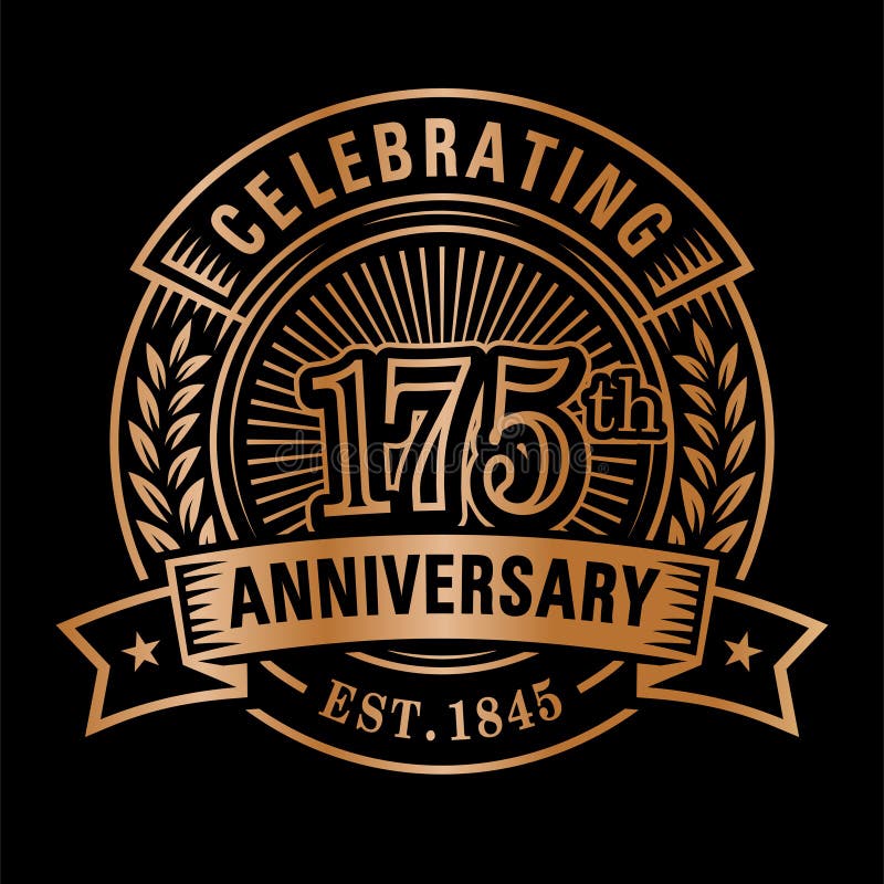 175 Years of Celebrations Design Template. 175th Logo. Vector and ...