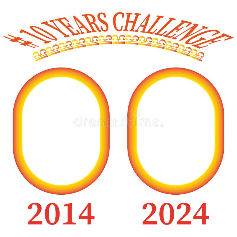 10 Years Challenge Vibrant Frames. Timeline Comparison 2014 Versus 2024 ...