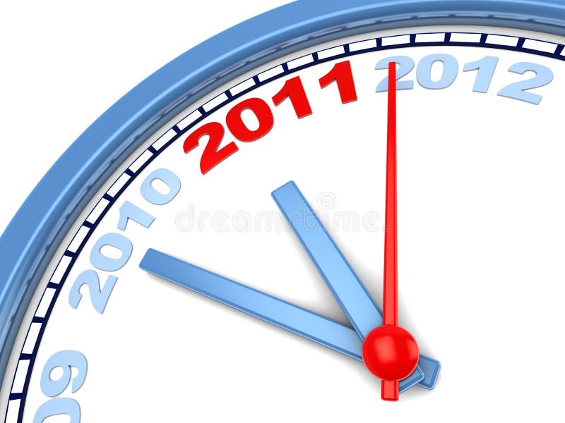 Years clock stock illustration. Illustration of render - 17646674