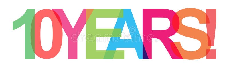 10 Years Anniversary Signs and Cards Design Stock Vector - Illustration ...