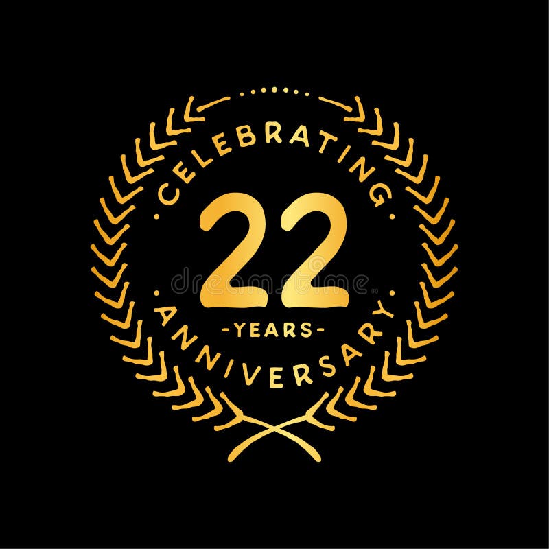 22 Years Design Template. 22nd Vector and Illustration Stock Vector ...