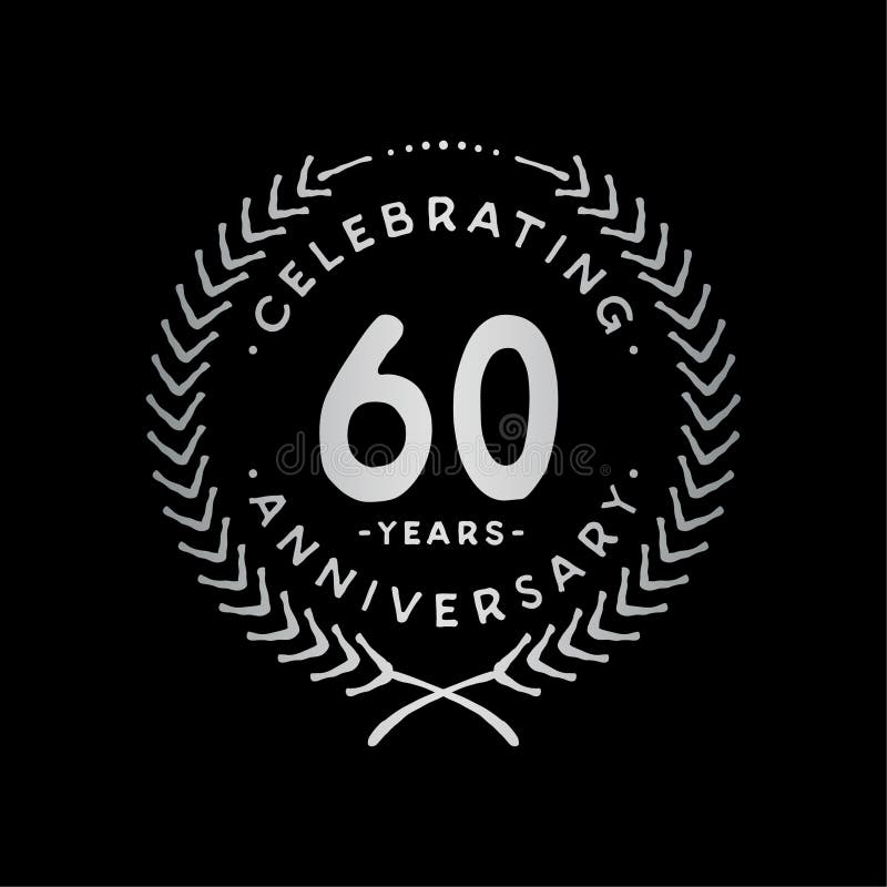 60 Years Design Template. 60th Vector and Illustration Stock Vector ...