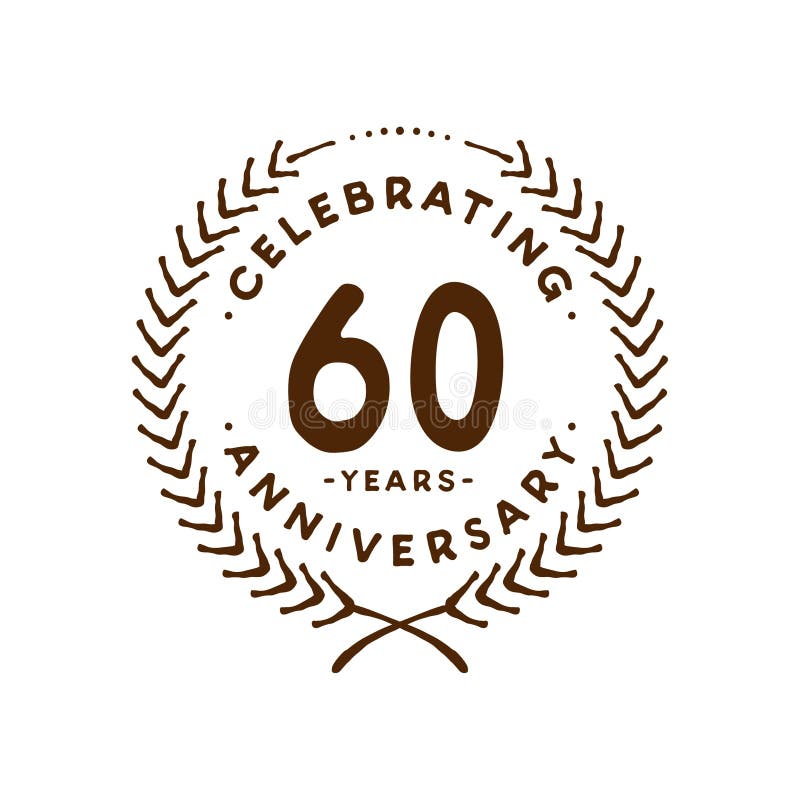 60 Years Design Template. 60th Vector and Illustration Stock Vector ...